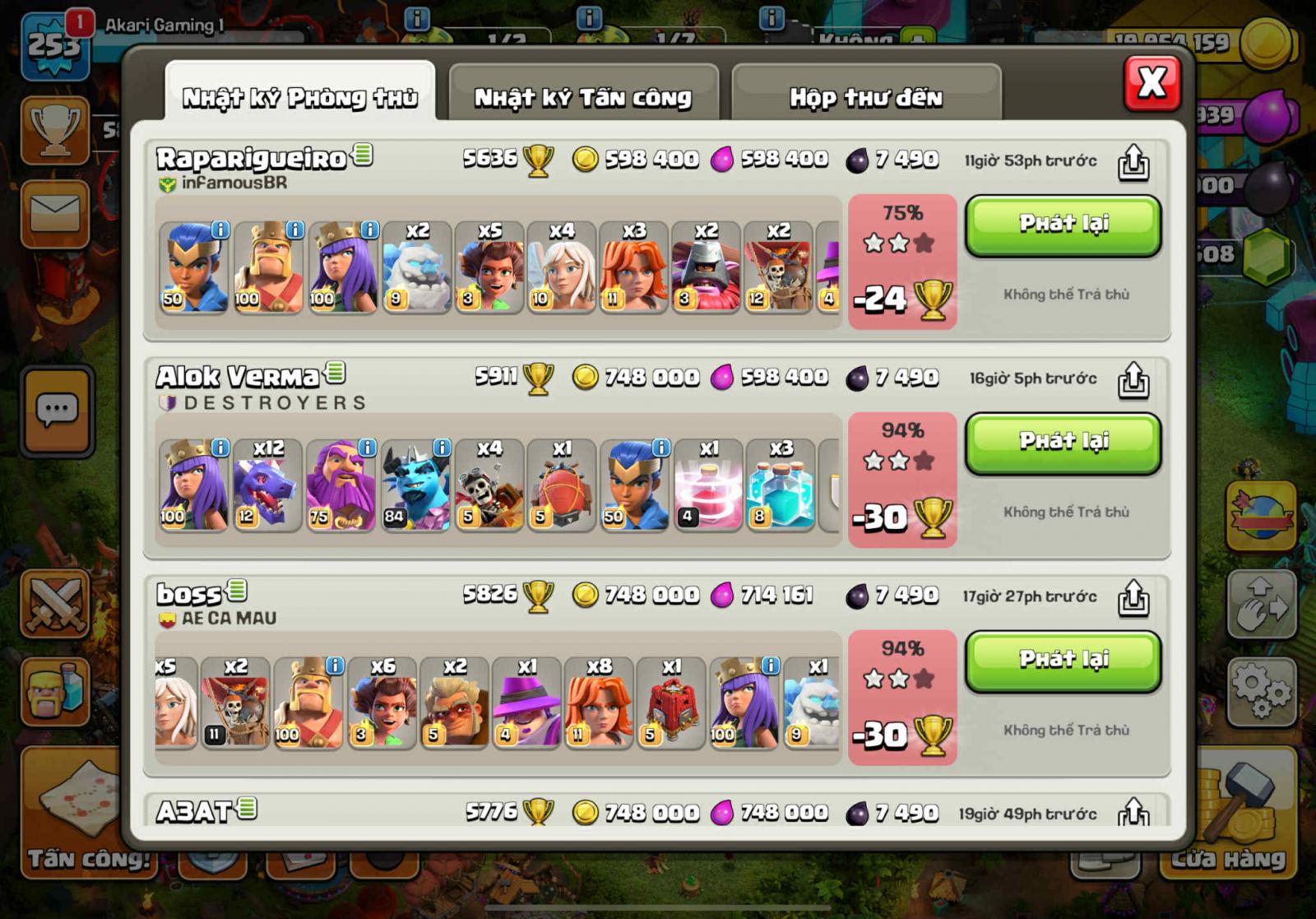 Base TH17 Chốt Cúp Rank 5k8 tháng 7 2025 Có Súng Cối Bắn Đá Clash of clans